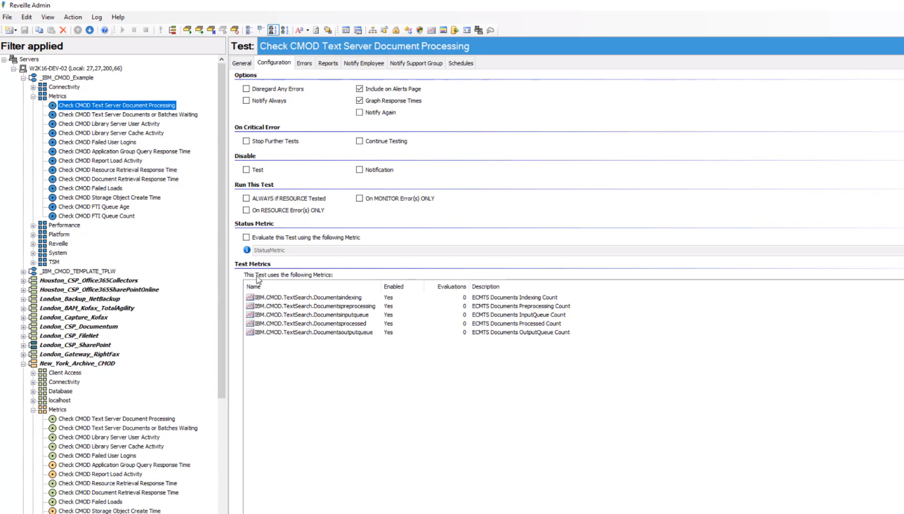 IBM Content Manager OnDemand Agentless Monitoring- Reveille Software