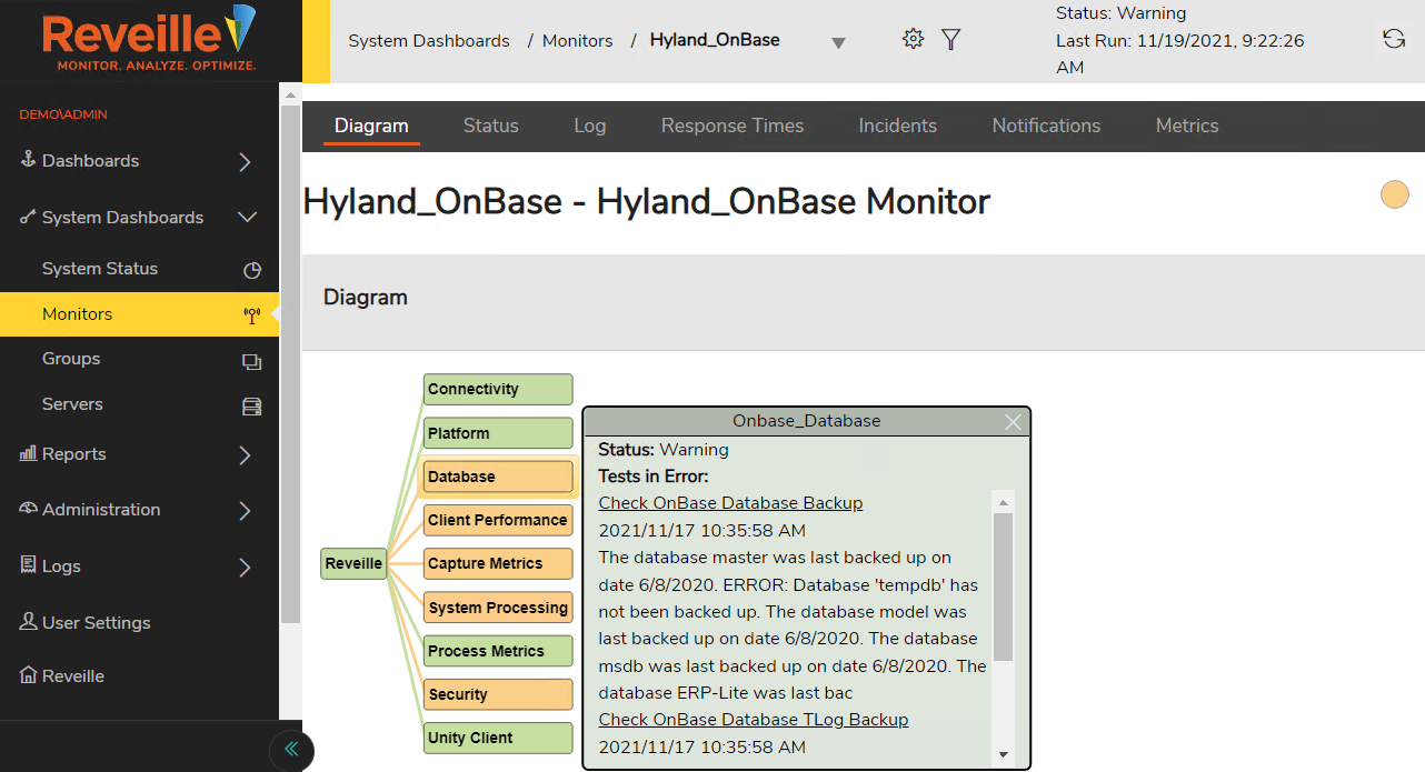 Monitor and optimize performance of your Hyland OnBase with Reveille | Reveille Software